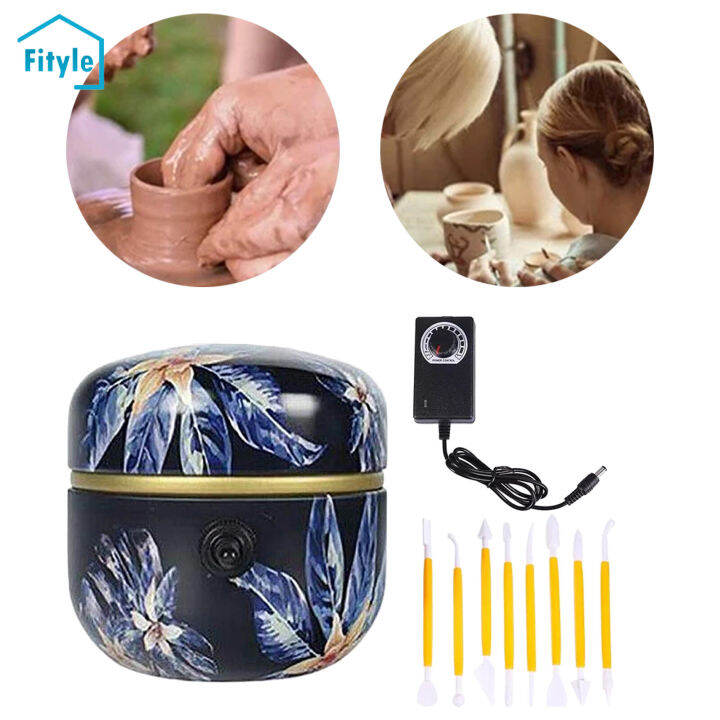 Fityle Mini Pottery Wheel Adjustable Speed Electric Pottery Machine ...