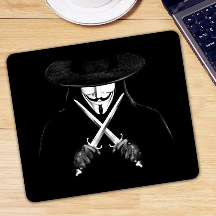 Big Promotion V for Vendetta Gamer Play Mause Mice Mat Rubber Art Speed ...