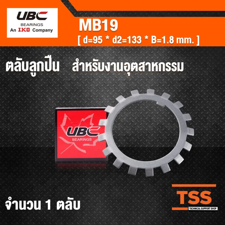 MB19 UBC แหวนจักร / พับล็อค สำหรับอุตสาหกรรม ( LOCK WASHER AW19 ...