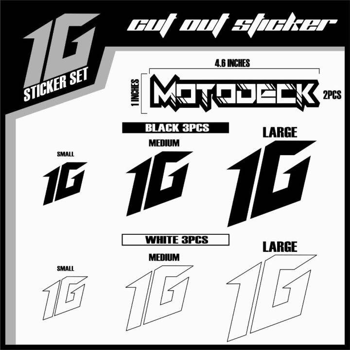 One Garage 1G MOTODECK Sticker Decals (8 PCS SET) | Lazada PH
