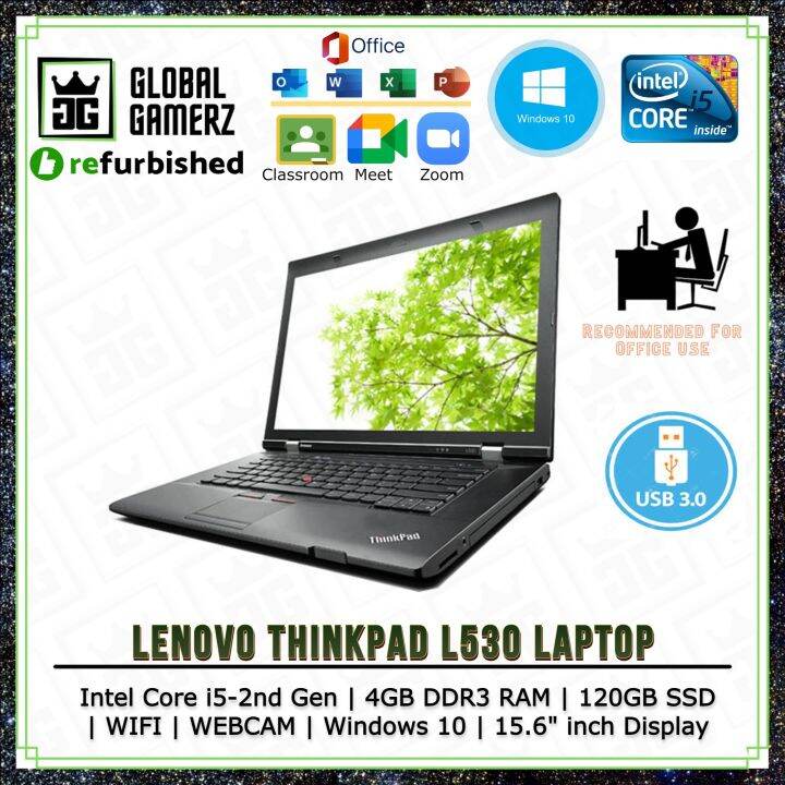 Refurbished Lenovo Thinkpad L530 Laptop Intel Core i5-2nd Gen | 4GB ...
