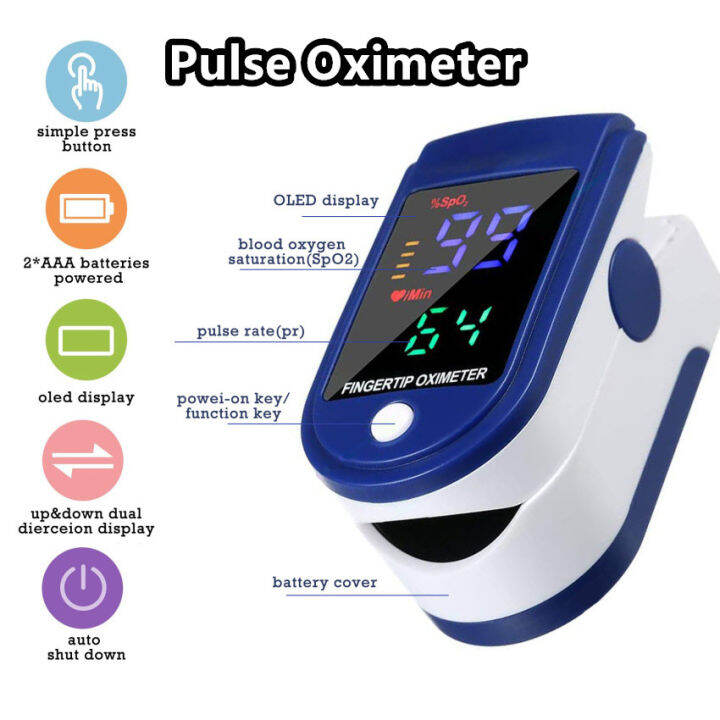 Portable Finger Clip Pulse Oximeter Pulsoximeter Clip Preventive Pulse ...