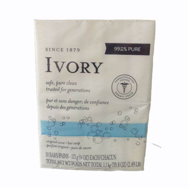 Original & Imported Ivory Soap in 113g x 10 Bar, In Original or Aloe ...