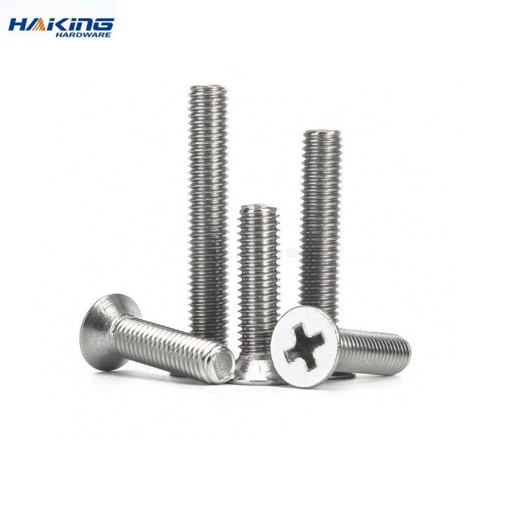 【CW】 10/50 M2 M2.5 M3 M3.5 M4 M5 M6 M8 A2-70 304 Stainless steel GB819 Cross Phillips Flat ...