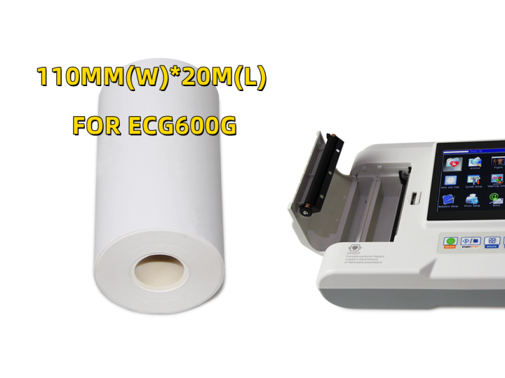 Thermal Record Print Paper For CONTEC ECG600G E6 ECG Machine 110mm*20m ...