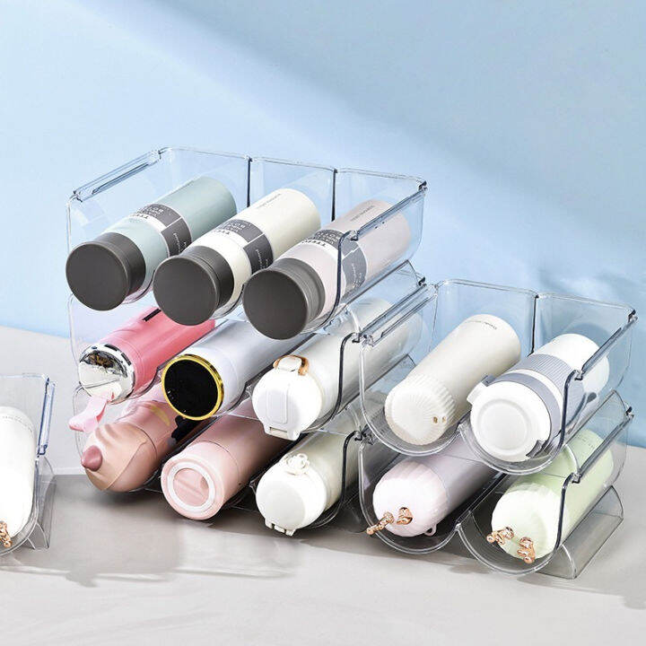 Water Bottle Storage / Rak Botol Minum Susun Transparan Bottle Holder ...