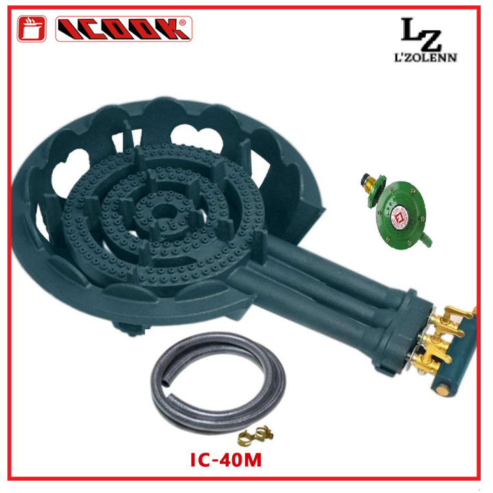 iCook IC-30M & IC-40Manual Heavy Duty Cast Iron Gas Stove (2-Way & 3 ...