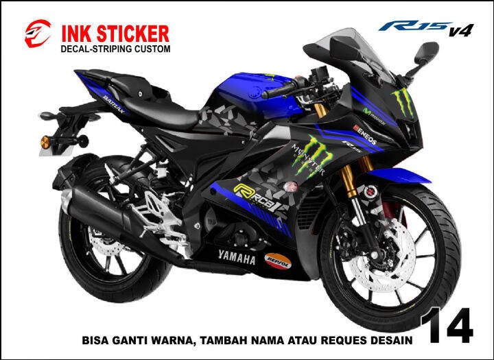 Sticker Decal R15 V4, 14 Fullbody, Decal Yamaha R15 V4 | Lazada Indonesia