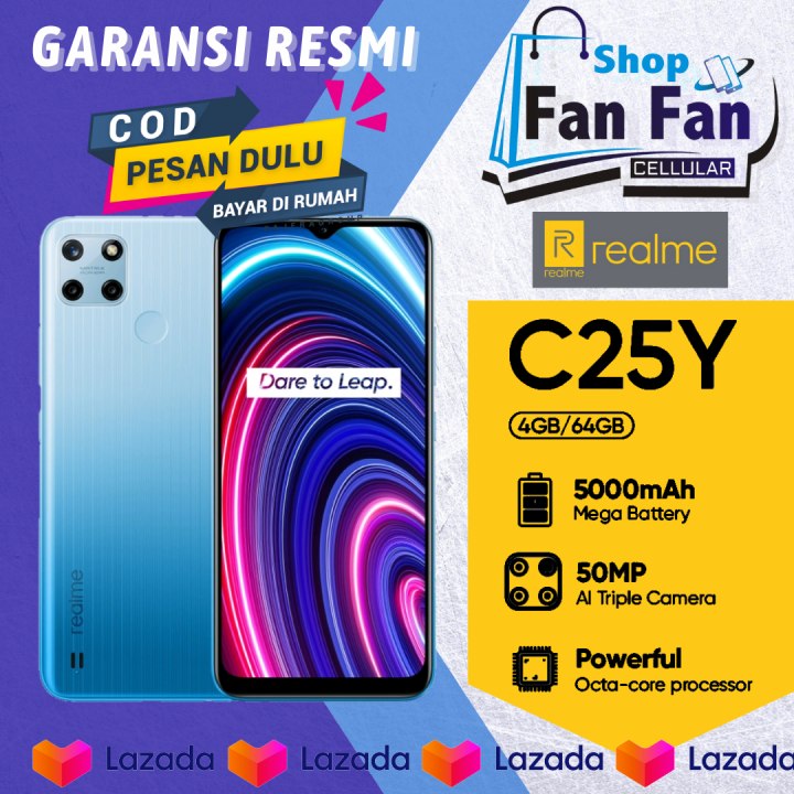 Realme C25Y 4/64 GARASI RESMI (5000mAh Mega Battery, 50MP AI Triple ...