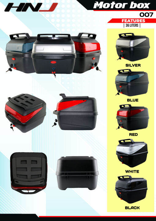 HNJ Motorcycle Top Box Storage 36 Liters | Lazada PH