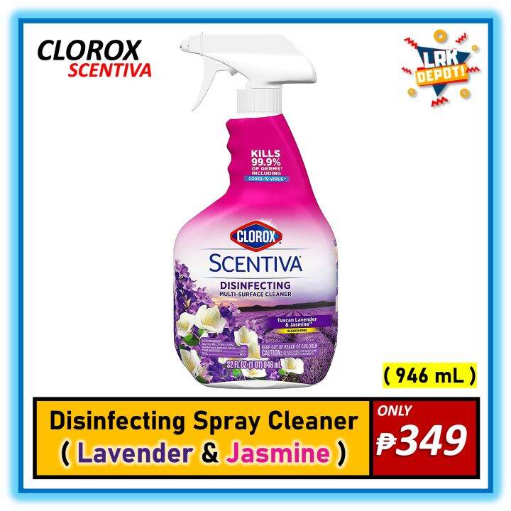 CLOROX Scentiva (Lavender & Jasmine) Disinfecting Multi-surface Spray ...