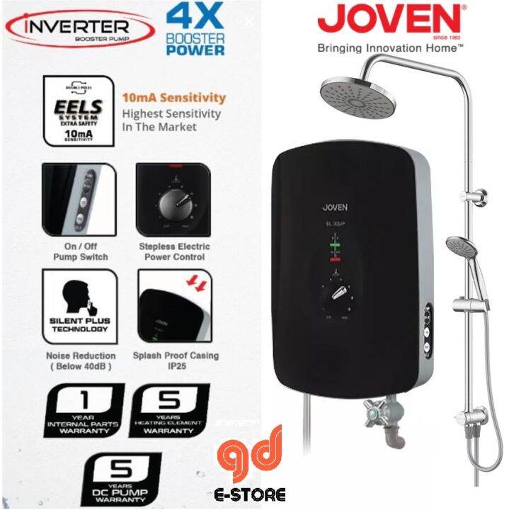 Joven Inverter Rain Shower Water Heater Inverter Pump SL30iP(RS ...