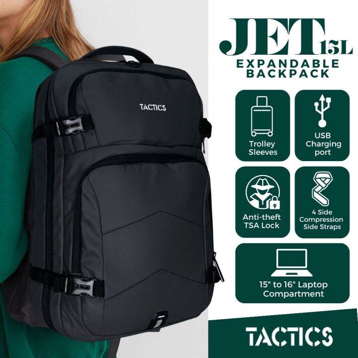 Tactics Jet Expandable 15 Liters Backpack for Men Women Backpacks (E256 ...