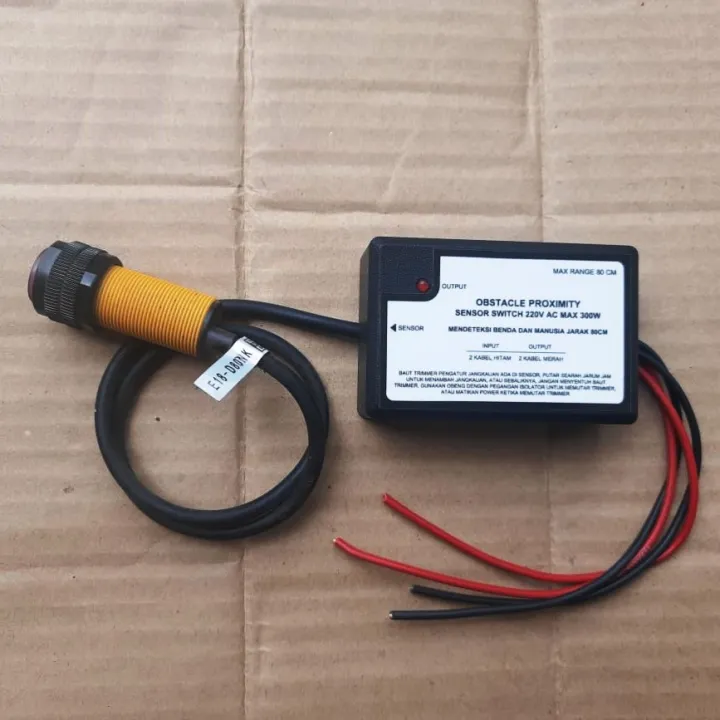 Saklar Sensor Deteksi Orang Benda Jarak 80cm 220V AC Proximity Switch u ...