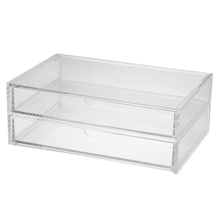 [Muji] Acrylic Stackable 2-Row Drawer with Lid - L | Lazada PH