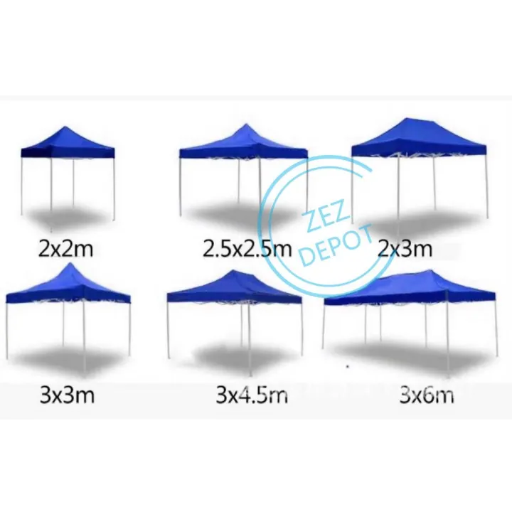 tent Retractable Tent Complete Set black post Waterproof 2x2m 2.5x2.5m ...