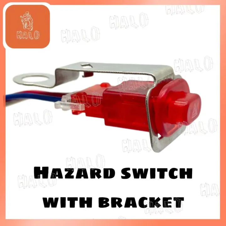 [HALO MOTOR] MOTORCYCLE HAZARD SWITCH WITH BRACKET | Lazada PH