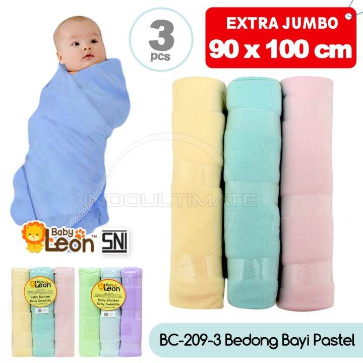 3Pcs Bedong Bayi Newborn BABY LEON (PREMIUM) BC-209-3 Bedong Jumbo BABY ...