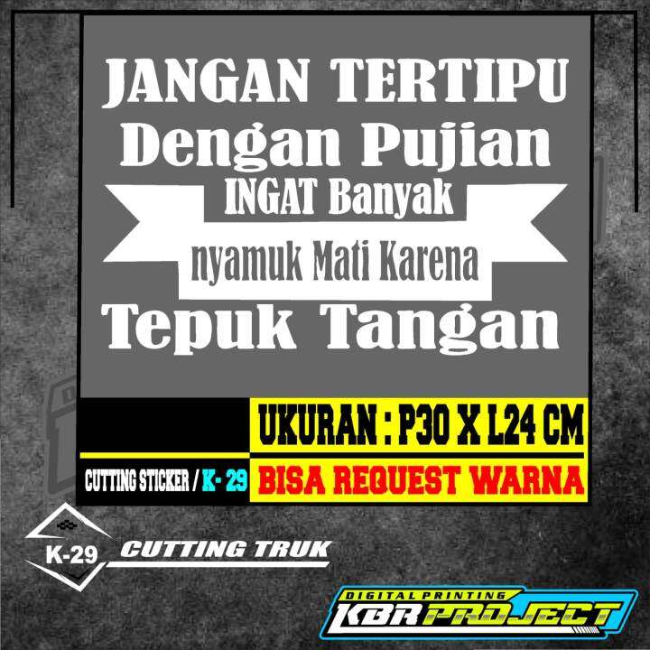 STIKER KACA Cutting Sticker Mobil Stiker Tulisan Kata Kata Jangan ...