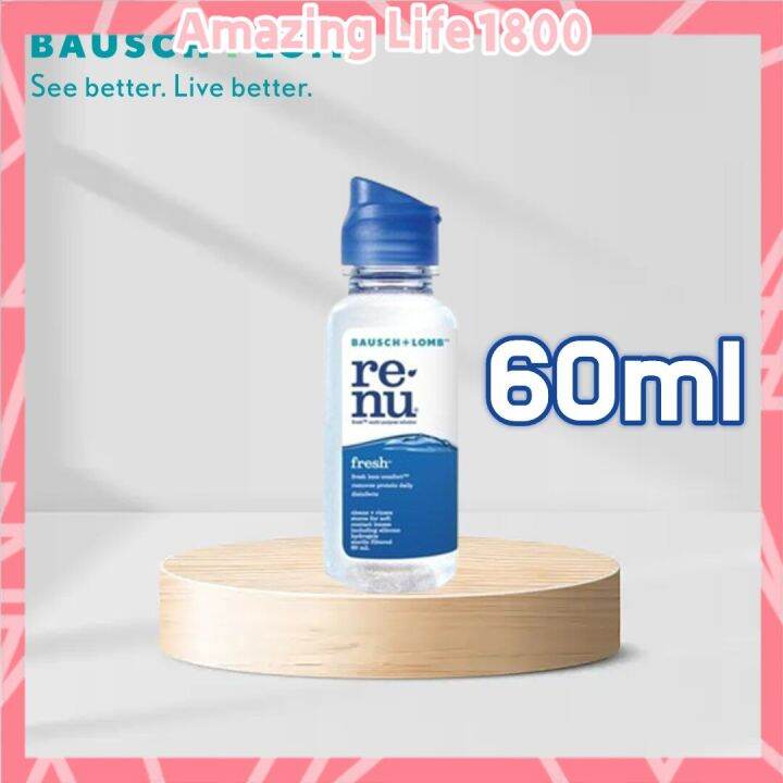 (60ml) Bausch & Lomb Renu Fresh Multi Purpose Travel Kit Contact Lens ...