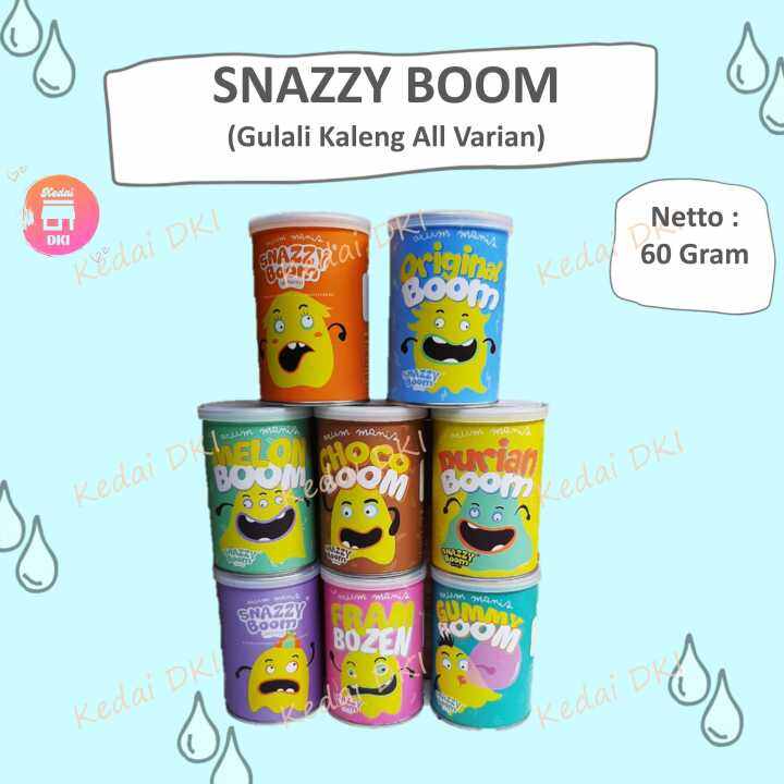 SNAZZY BOOM - Gulali harum manis kaleng 10 varian | Lazada Indonesia