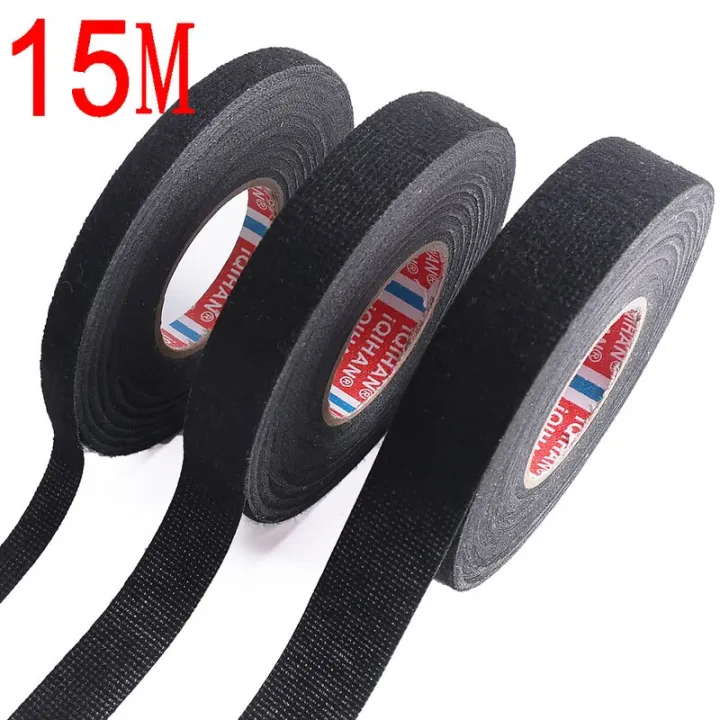 15M 8/15/19Mm Heat Resistant Glue Cloth Fabric Tape For Car Home Cable ...