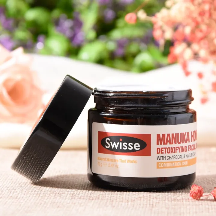 Swisse Manuka Honey Detoxifying Facial With Charcoal & Kaolin Clay 70g ...