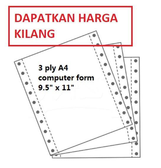 A4 COMPUTER FORM 3PLY NCR 9.5" x 11" | Lazada