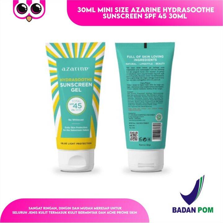 30 ML MINI SIZE AZARINE HYDRASOOTHE SUNSCREEN GEL SPF 45 PA ...
