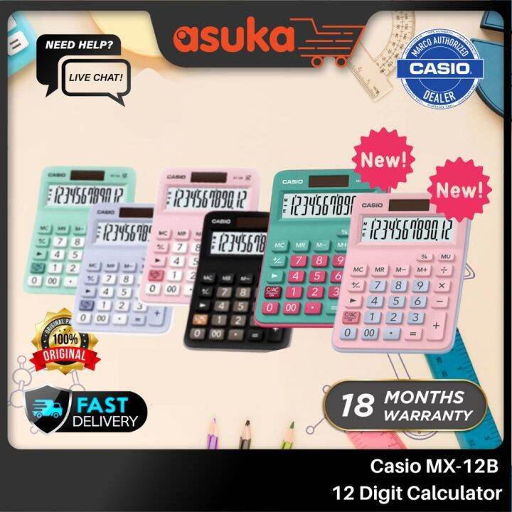 Casio MX-12B 12 Digit Calculator (2 Way Power) | Lazada