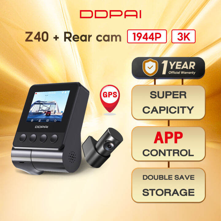 DDPAI Z40 Dash Cam 3K Dual Camera 1944p HD GPS Car Dashcam 140° 24 ...