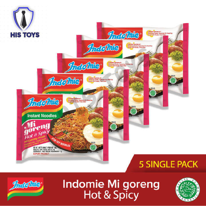 5 PEACES Indomie Hot&Spicy Mi Goreng Instant Special Fried Noodles COD6 ...