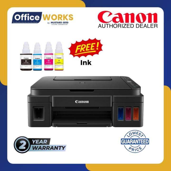 Canon G3010 Refillable Ink Tank System Multifunction Printer / Inkjet Printer / Wireless Printer ...