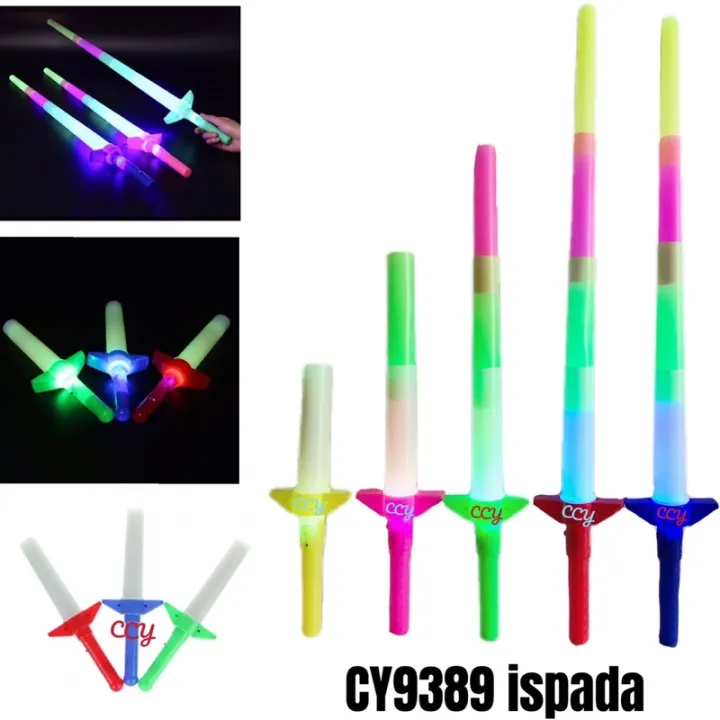 4in1 light sword Section Extendable LED Glow Sword Kids Toy Flashing ...