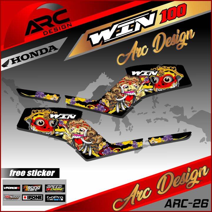 Sticker Striping List Variasi Motor Honda WIN 100 - Stiker Win100 Motif ...