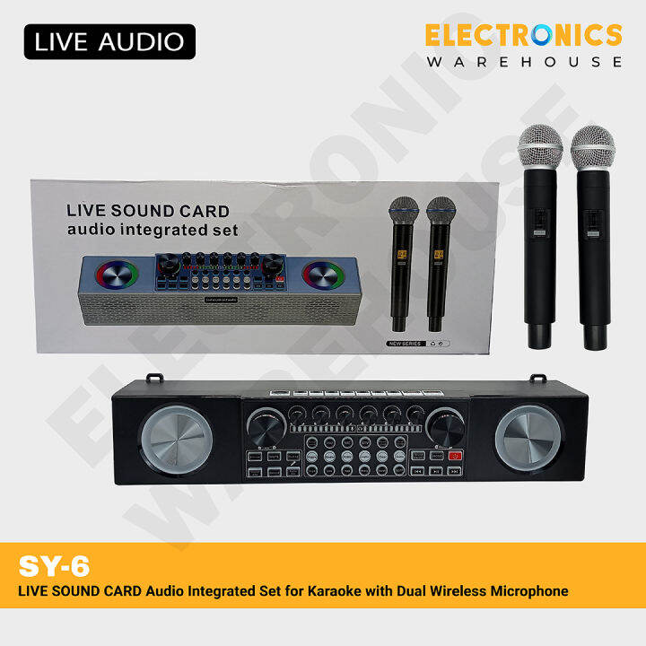 Live Audio SY-6 LIVE SOUND CARD Audio Integrated Set for Karaoke with ...