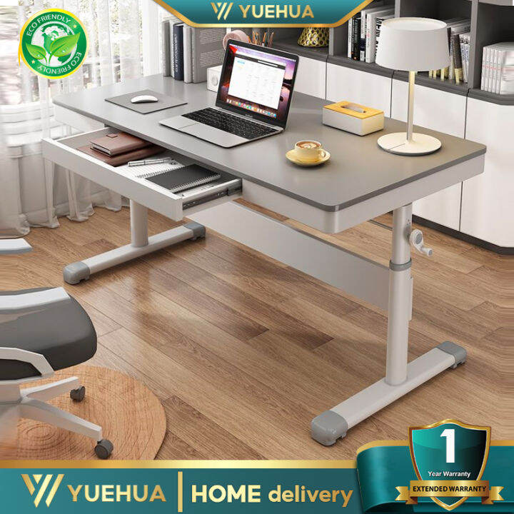 Height Adjustable Table study table with Drawer Standing Desk Height ...