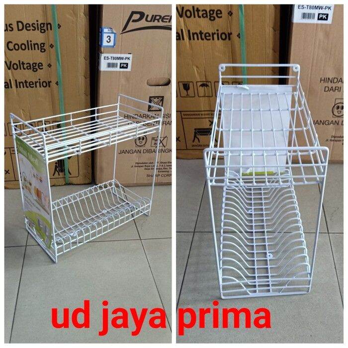 rak piring tempat piring 2 susun pesana 20 pcs(N5L8) Premium Ringan ...
