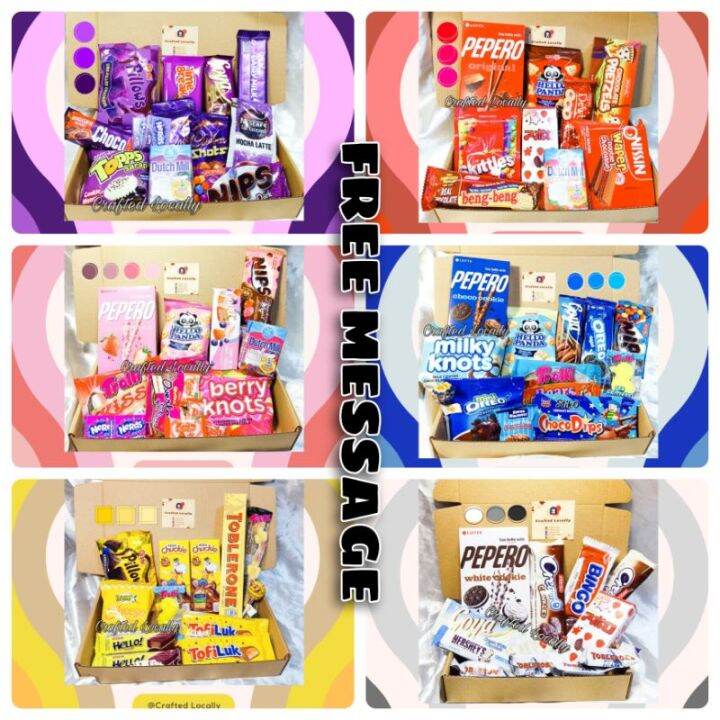 Premium color coded snack box imported and local chocolates | Lazada PH