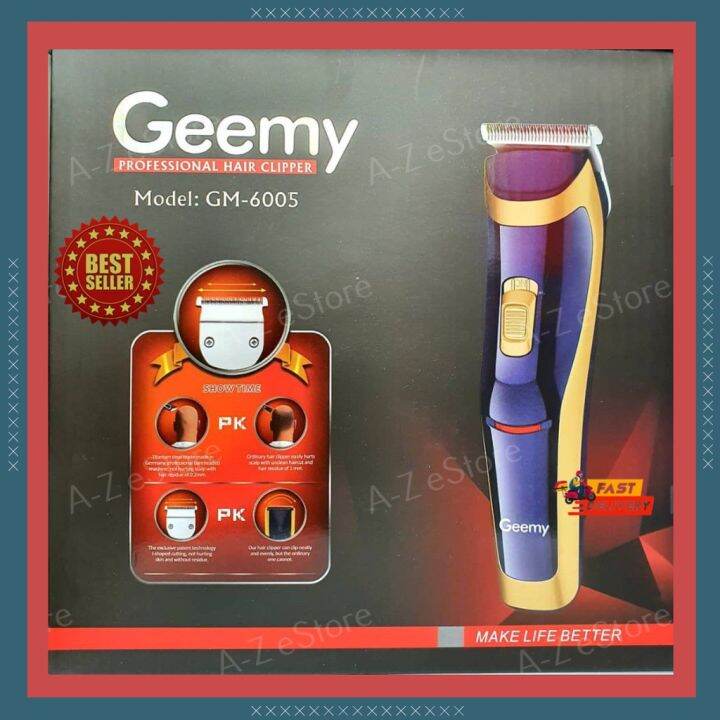 GEEMY-GM-6005 Professional Hair Clipper Rechargeable Hair Trimmer Men ...