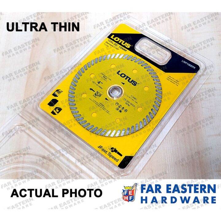 LOTUS Diamond Cutting Disc Ultra Thin | Segmented | Turbo 4" LTAC ...