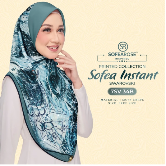 PREORDER Sofearose Sofea Instant TUDUNG SARUNG Swarovski | Lazada