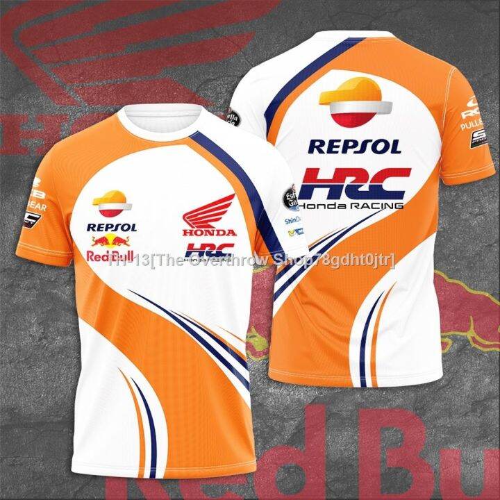 MotoGP Repsol Honda Racing Team Men T-shirt Summer Short Sleeve Sport ...