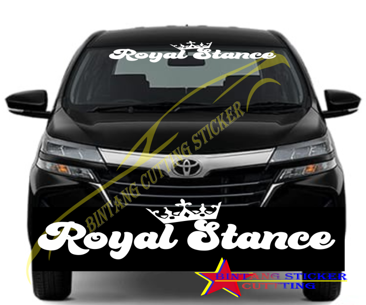 Stiker Mobil PicS tiker mobil tulisan royal stance sticker kaca depan ...