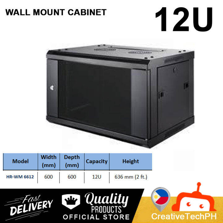 12U HARD RACK HR-WM 6612 Wall Mount Cabinet (Unassembled) | Lazada PH