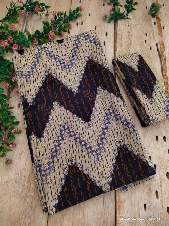 Kain Batik Printing Halus Motif Parang Rang-Rang Krem Kain Bagus Buat ...