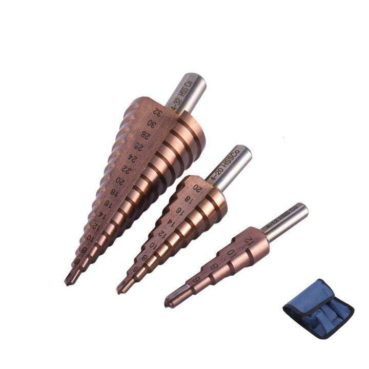 [HOT XUOYLKZLLZK 636] Hss 4241 6542 M35 high speed steel spiral groove step drill 4-12 / 4-20 / ...