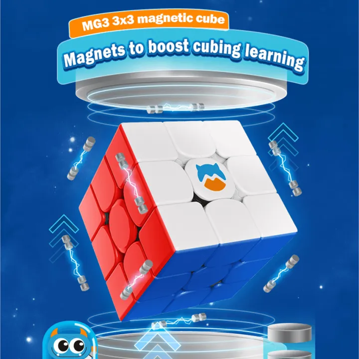 MG3 Magnetic Monster Go 3x3 Magnetic EDU Cube MonsterGo Speed Rubiks Cube Stickerless | Lazada PH