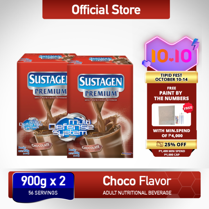 Sustagen premium chocolate flavor 1.8kg (900g x 2) nutritional powdered milk drink | Lazada PH