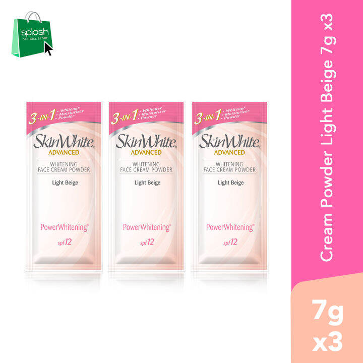 Skinwhite Advanced Power Whitening Face Cream Powder Light Beige 7g Set